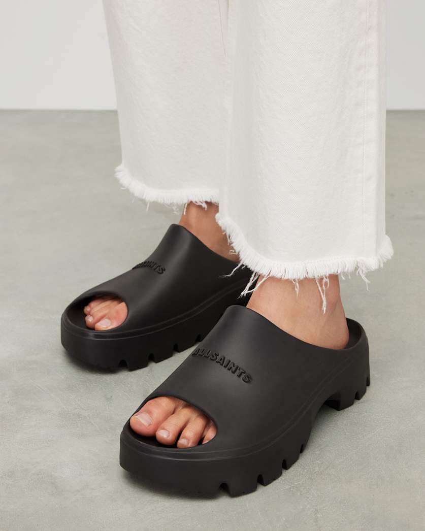Eclipse Flatform Logo Sliders Black | ALLSAINTS